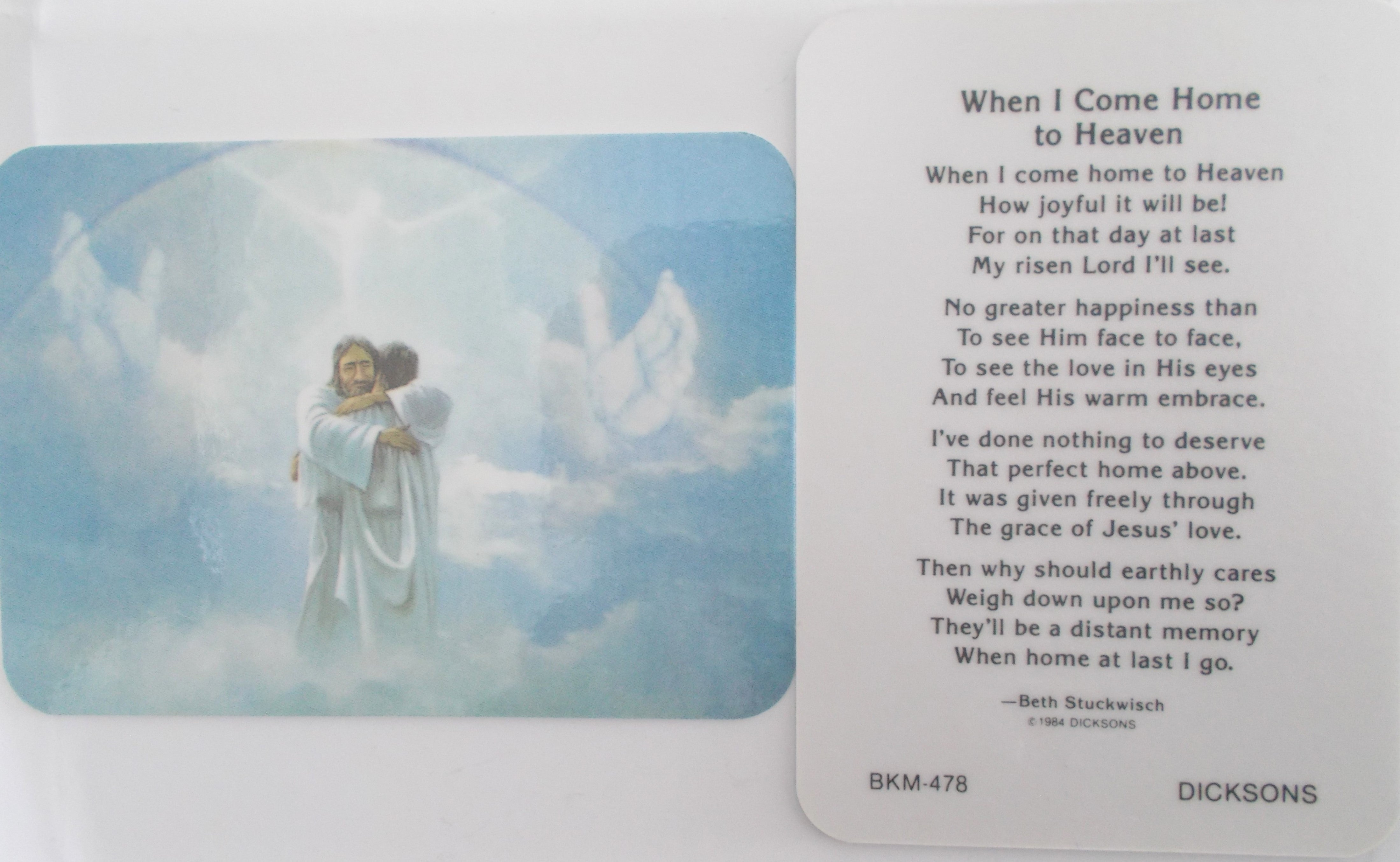 Pocket Card - When I Come Home to Heaven – Lumen Christi Books & Gifts