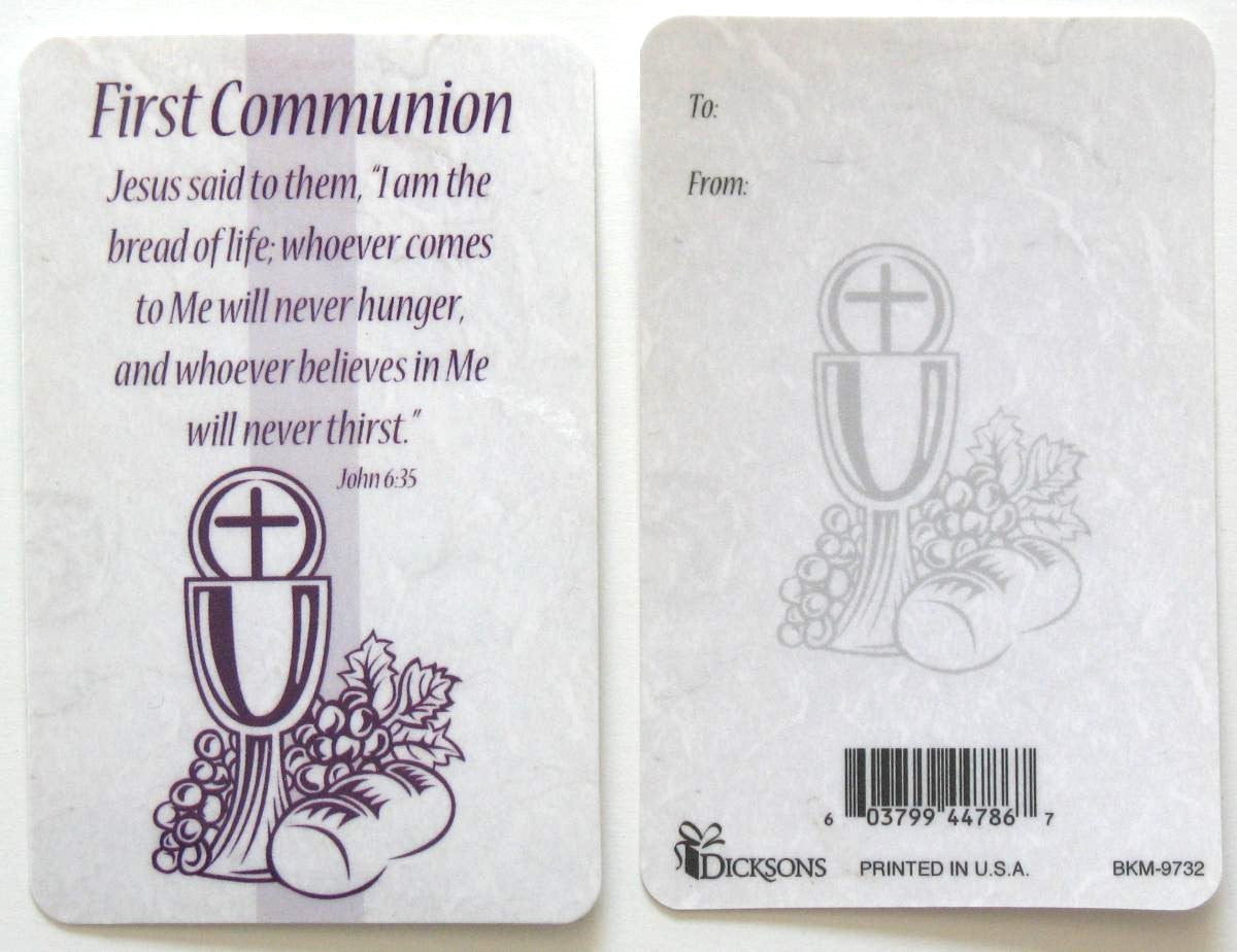 First Communion Remembrance Card – Lumen Christi Books & Gifts