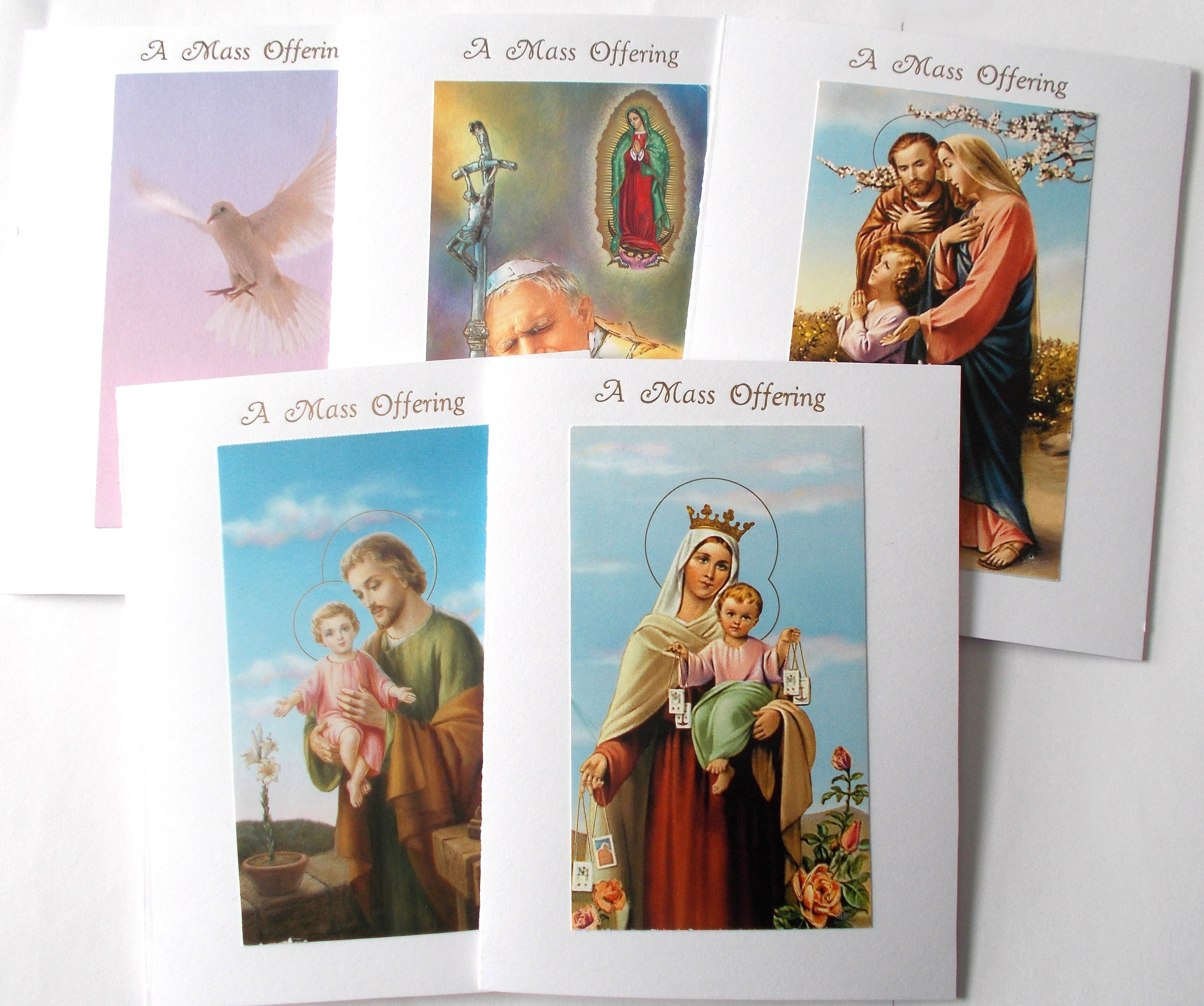 Mass Cards - For The Living - Package of 5 – Lumen Christi Books & Gifts