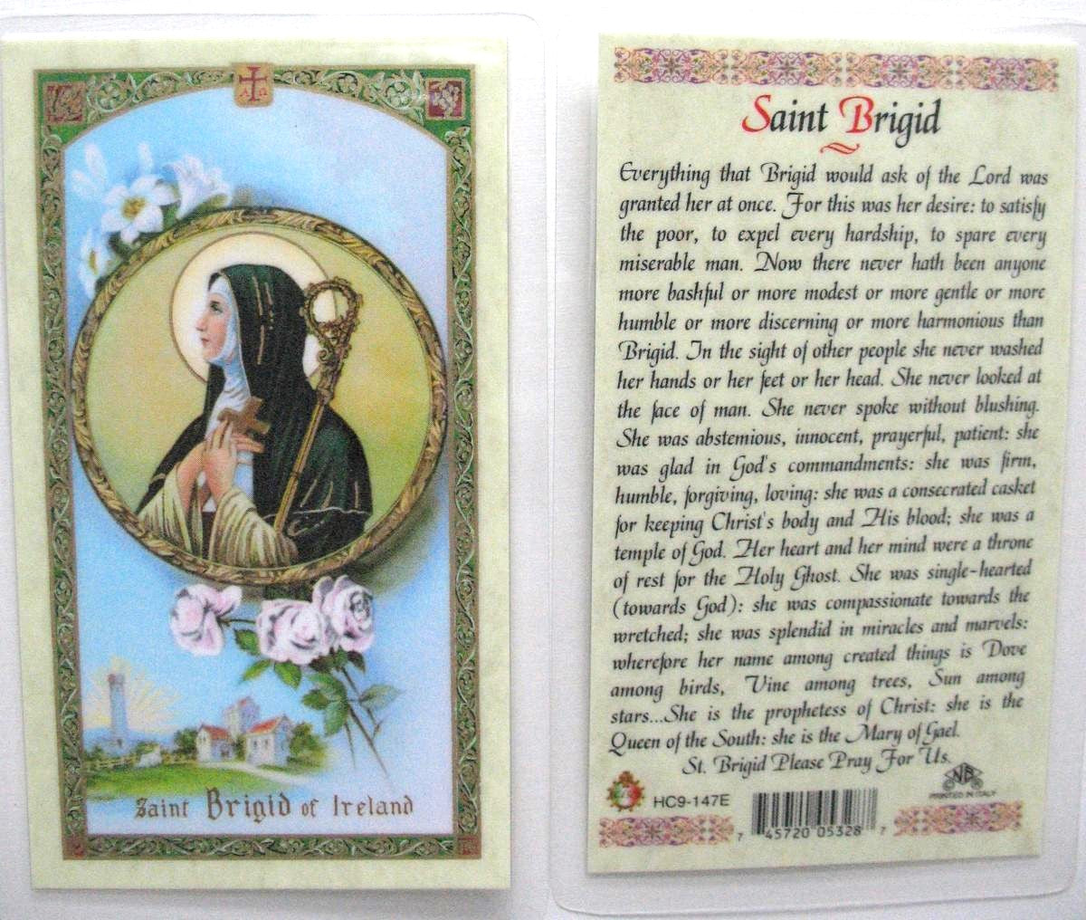 Laminated - St. Brigid of Ireland – Lumen Christi Books & Gifts